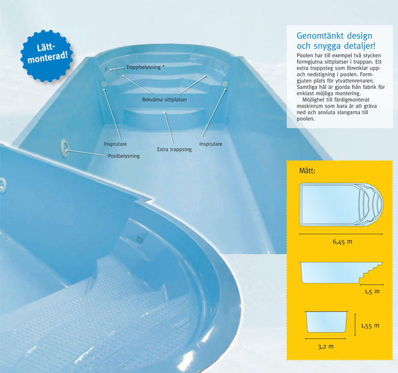 Poolstar Malmö - Formgjuten Pool